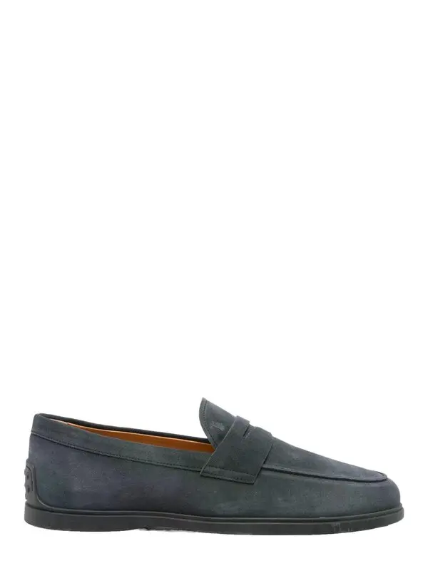 TOD'S Penny-bar Suede Loafers - Blue