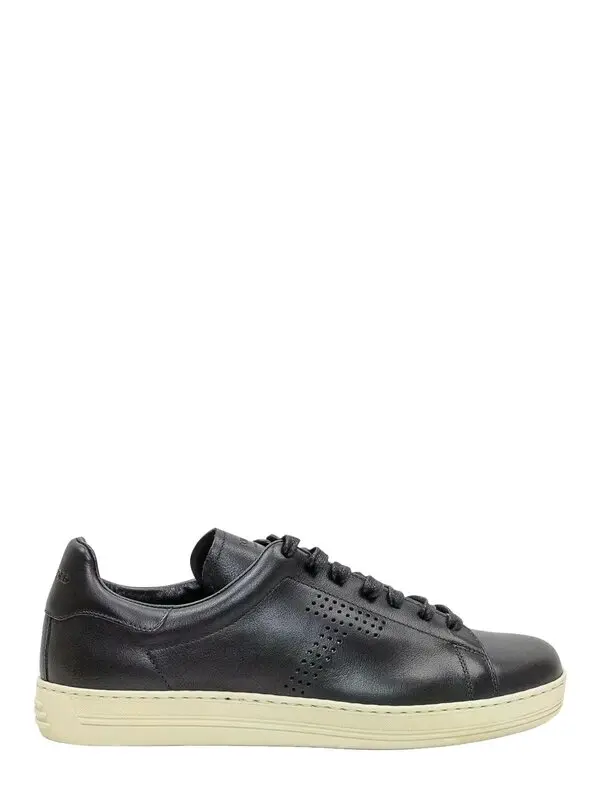 TOM FORD Perforated Leather Sneakers - Black