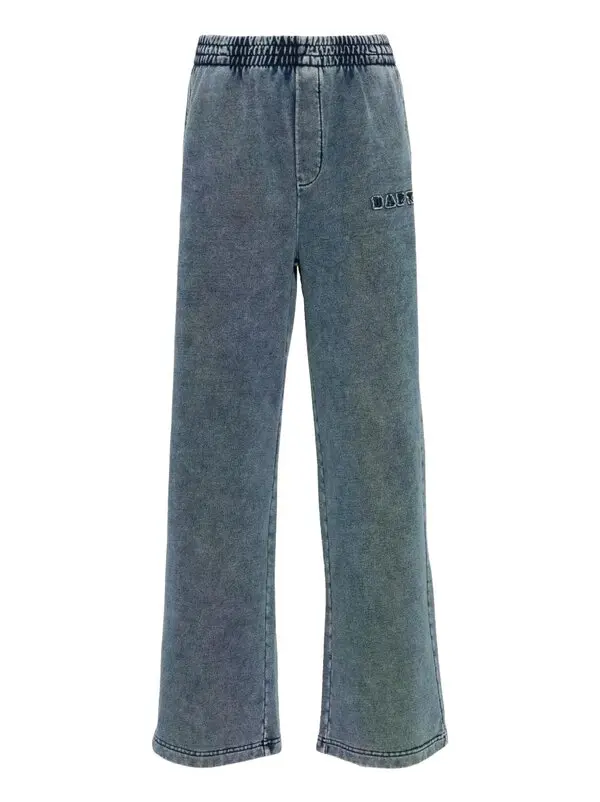A BATHING APE Logo-patch Straight Trousers - Blue