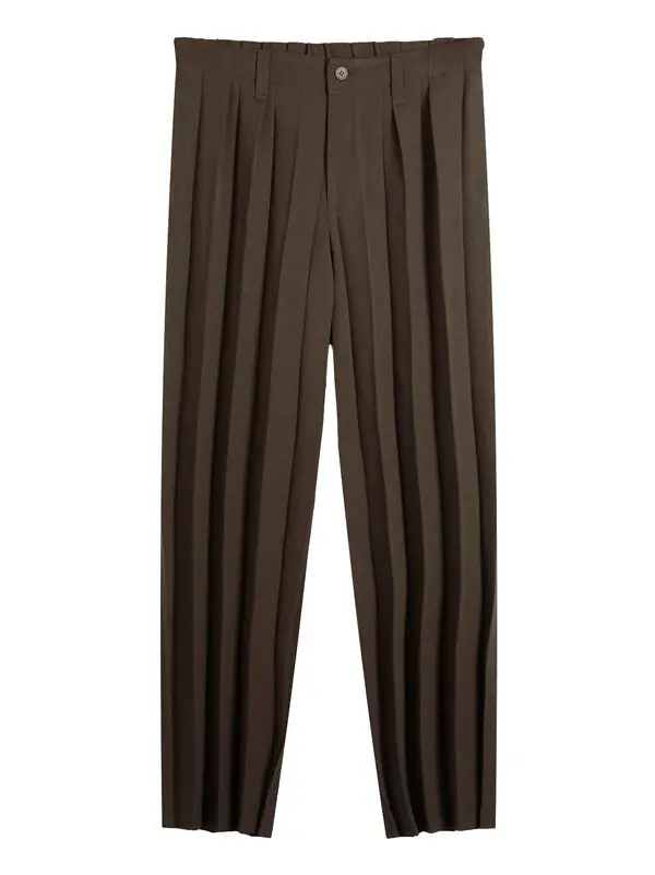 Issey Miyake Edge Ensemble Trousers - Dark Brown
