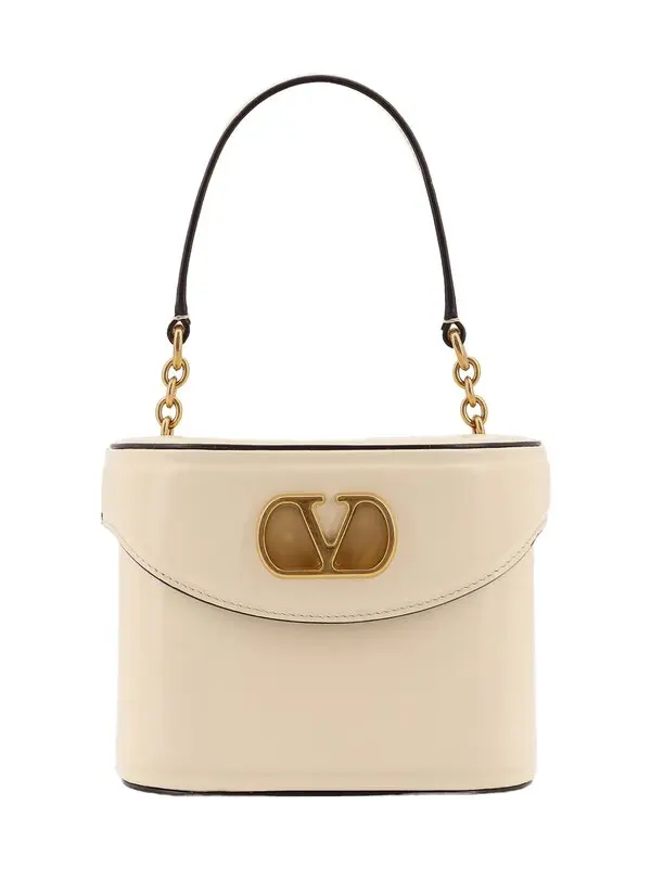 Valentino Garavani Vanity Bag With Vlogo Detail - White