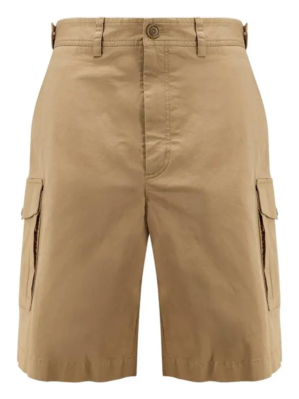 Moncler Cargo Cotton Shorts - Brown