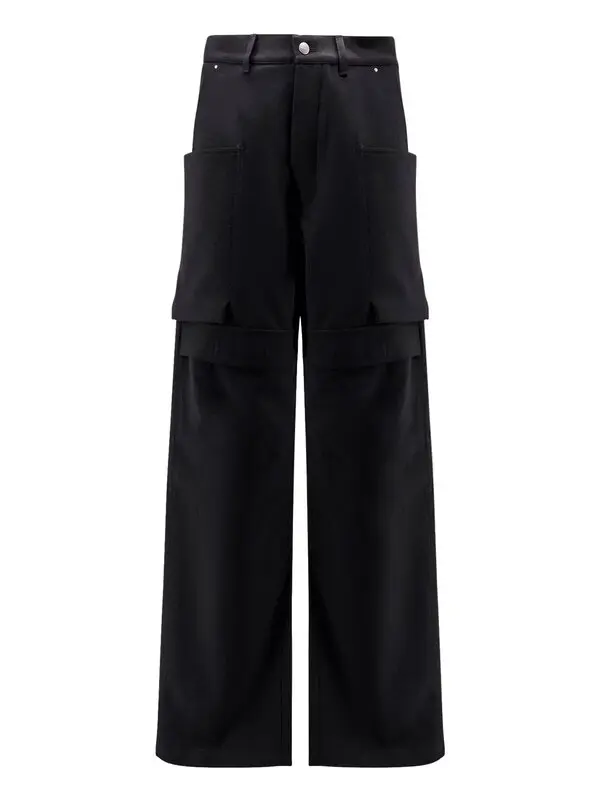 Rick Owens Stefan Cargo Virgin Wool Trousers - Black