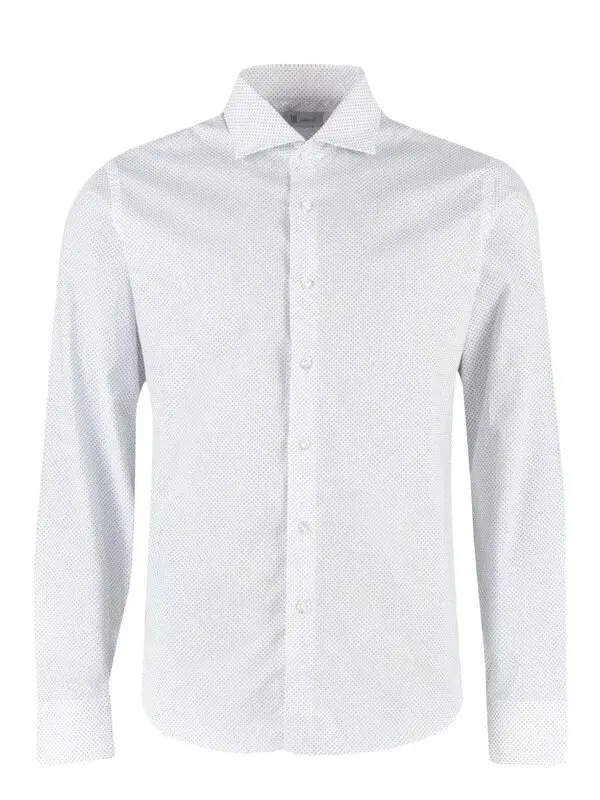 THE (ALPHABET) Printed Cotton Shirt - White