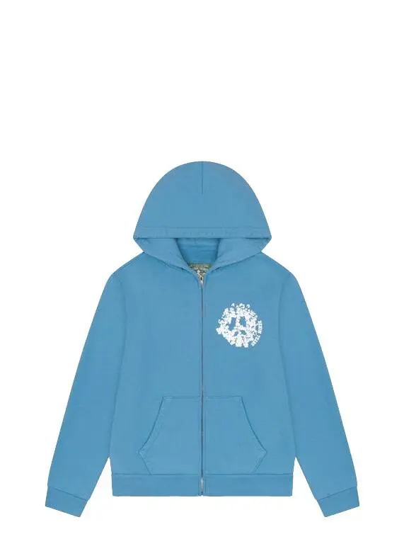DENIM TEARS Denim University Zip Hoodie - Light Blue