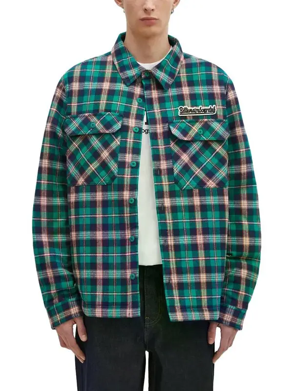 BILLIONAIRE BOYS CLUB Plaid Shirt Jacket - Green