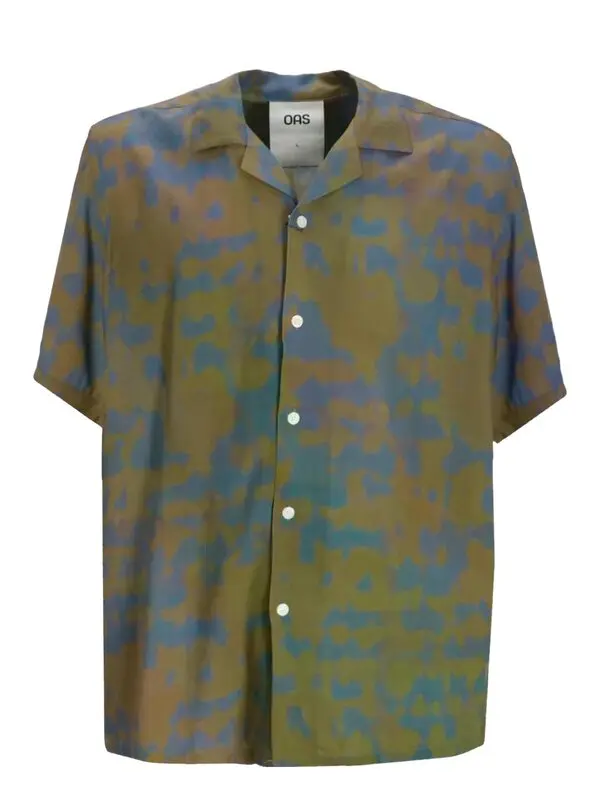 OAS Company Highland Abstract-print Short Sleeve Shirt - Green
