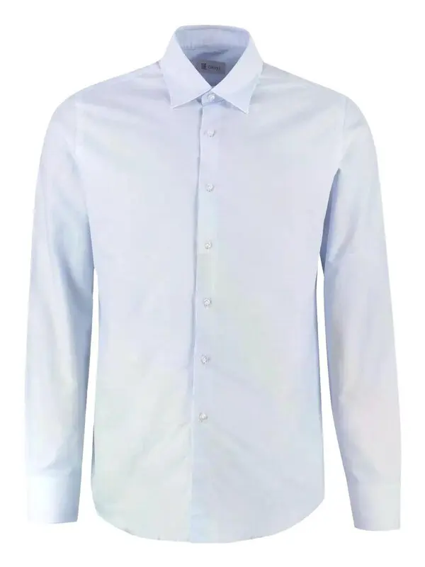 THE (ALPHABET) Oxford Cotton Shirt - Blue