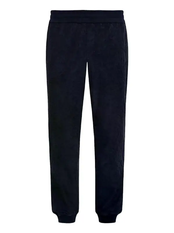 Versace Textured-cuff Trousers - Blue