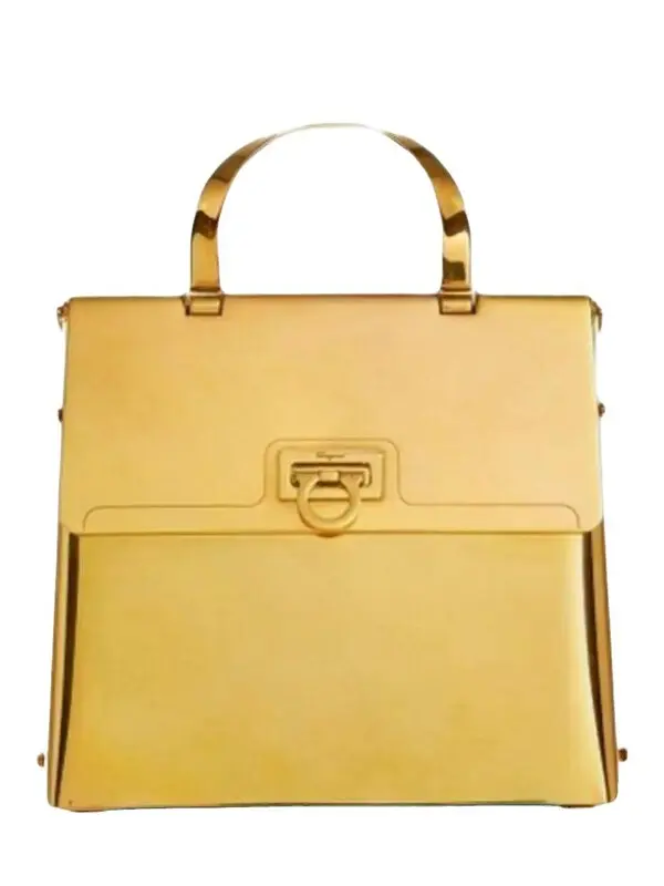 FERRAGAMO Small Trifolio Handbag - Gold