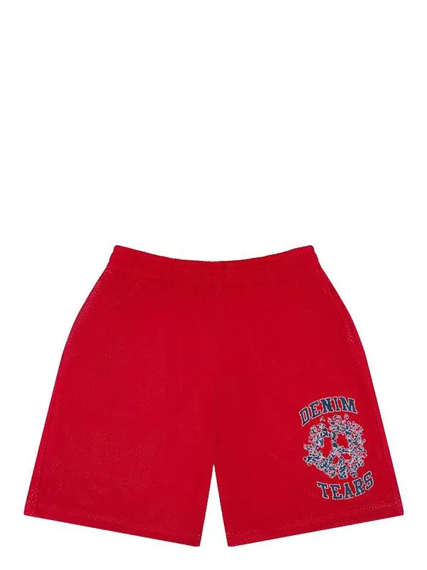 DENIM TEARS Denim University Mesh Shorts - Red