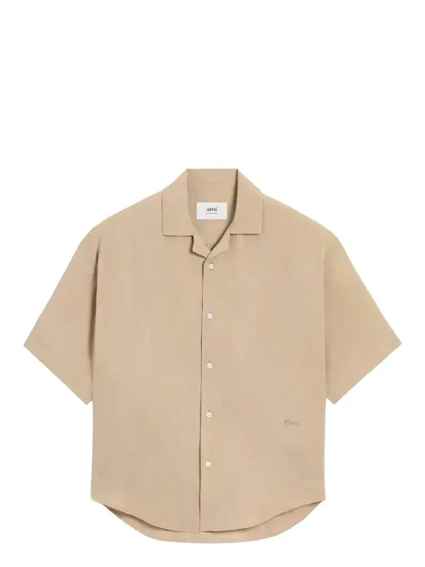 Ami Camp Short-sleeved Shirt - Brown