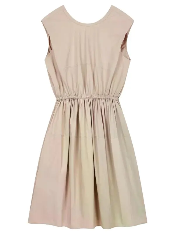STUDIO TOMBOY Twisted Neckline A-line Dress - Neutrals