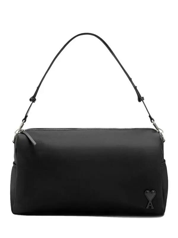 AMI Paris Marcel Large Shoulder Bag - Black