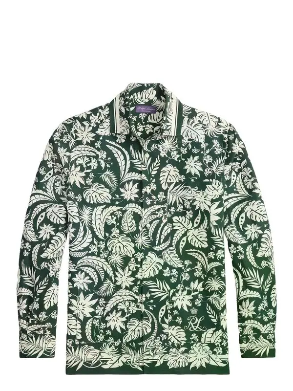 Ralph Lauren Purple Label Leaf-print Shirt - Green