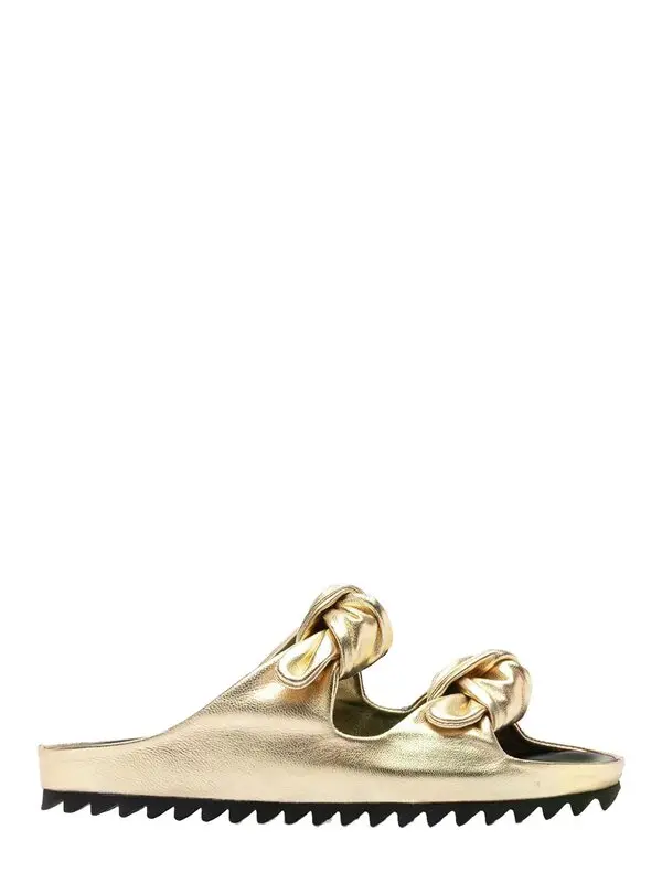 Officine Creative Knotted Double-strap Sandals - Gold