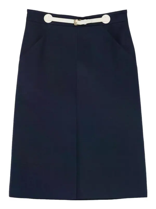 Valentino Garavani Belted Midi Skirt - Blue