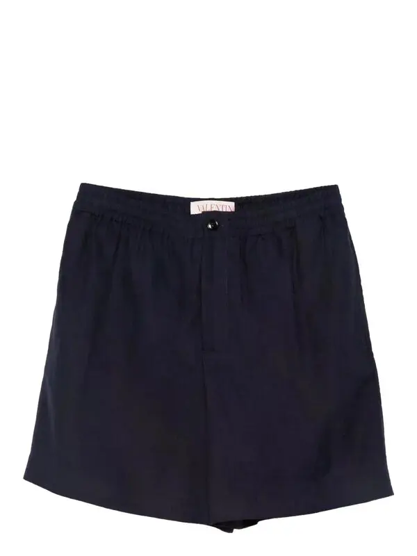 Valentino Garavani Elastic-waist Shorts - Blue