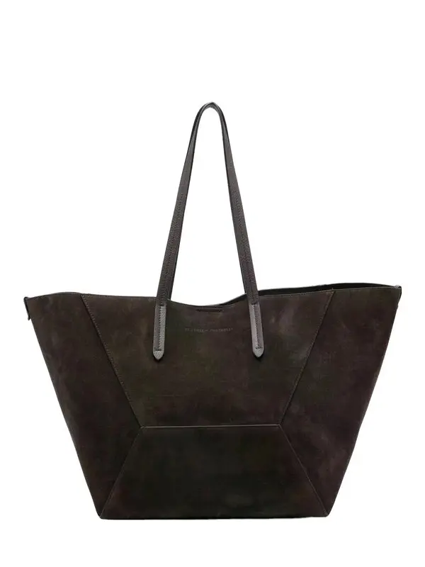 Brunello Cucinelli Suede Tote Bag - Brown