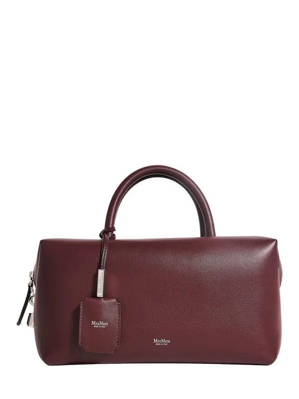 Max Mara Medium Leather Bowler Bag - Red