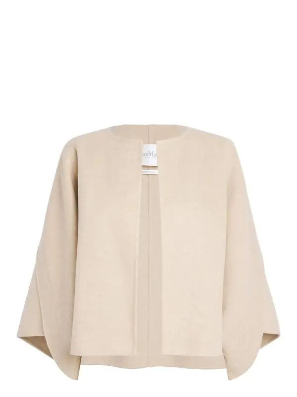 Max Mara Wool-cashmere Capelet - Beige