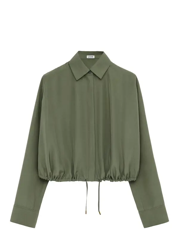 Loewe Silk Balloon Shirt - Green