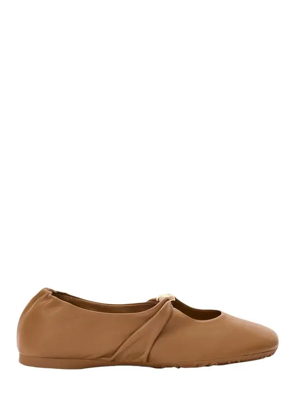 Loewe Nappa Leather Ballerina Flats - Brown