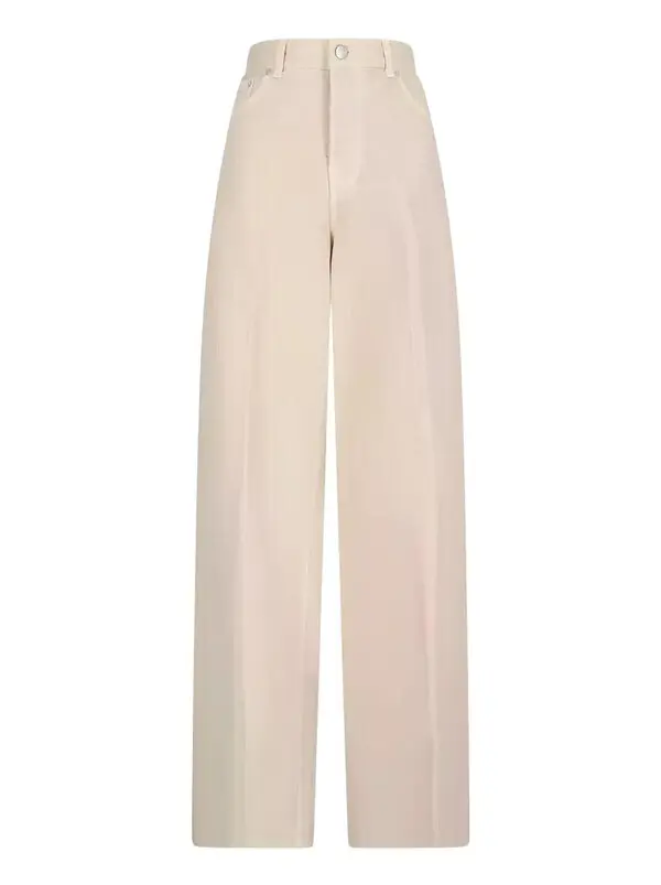 Destin Bethany Wide-leg Twill Trousers - Neutrals