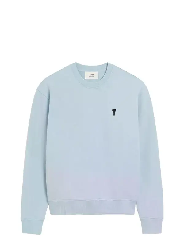 AMI Paris De Coeur Cotton Sweatshirt - Blue