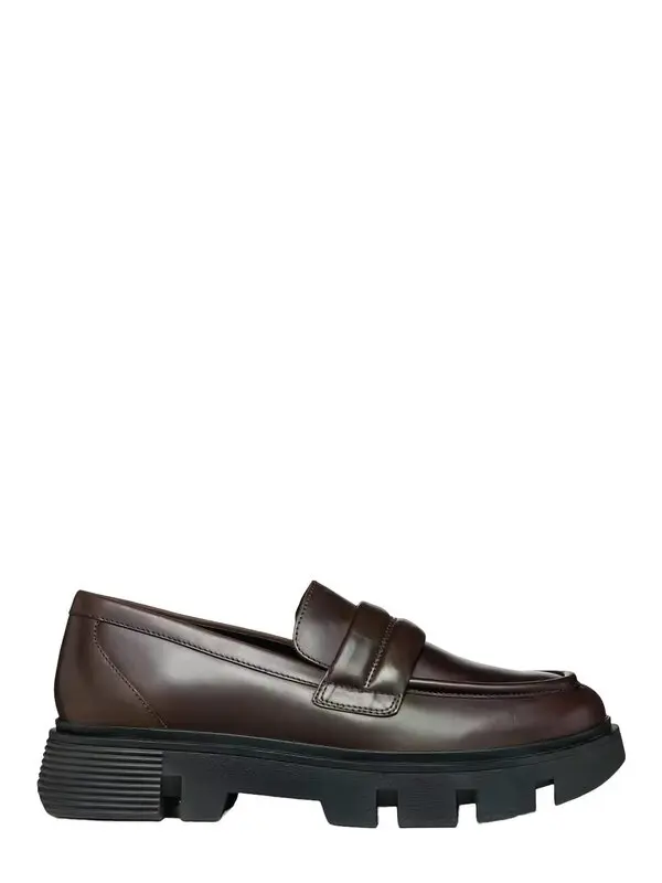 Geox Vilde Penny-strap Platform Loafers - Brown