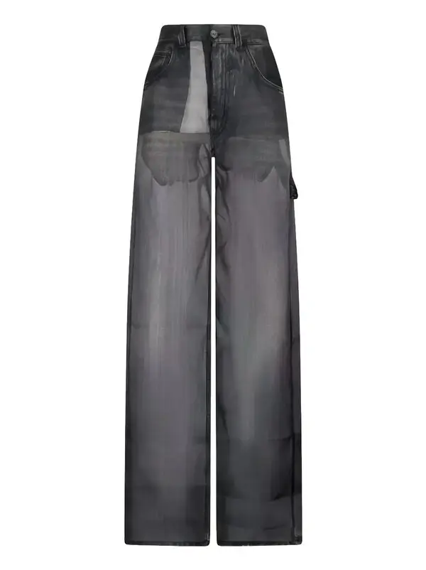 Destin Winona Denim-effect Wide Leg Trousers - Black