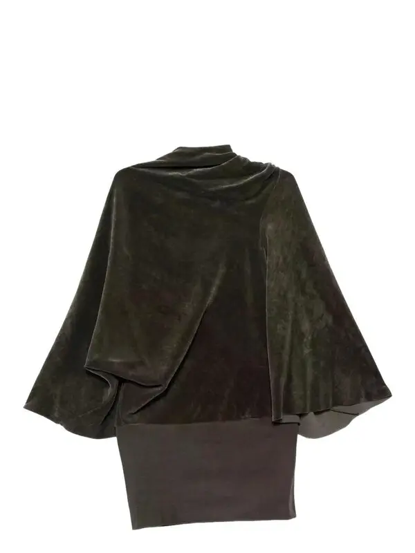 Rick Owens Concordians Cylinder Draped Bell-sleeve Top - Green