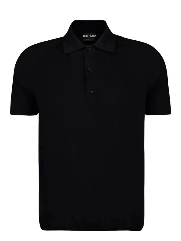 TOM FORD Short-sleeve Polo Shirt - Black