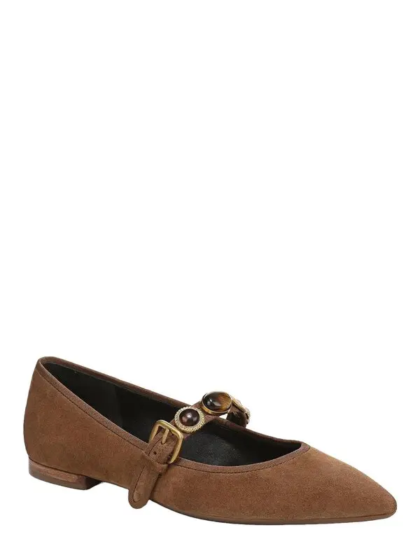 Veronica Beard Selene Charms Pointed Toe Flat - Hazelwood