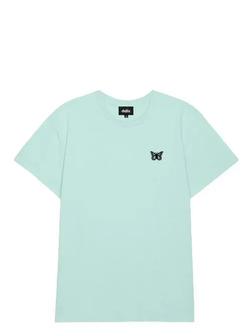 DALIX Butterfly Embroidery Lightweight T-shirt - Mint