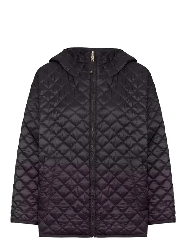 Max Mara Quilted Hooded Jacket - Black