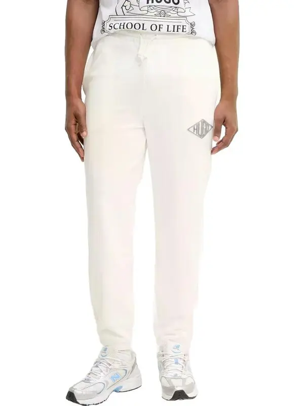 Hugo Flocked-logo Track Pants - White