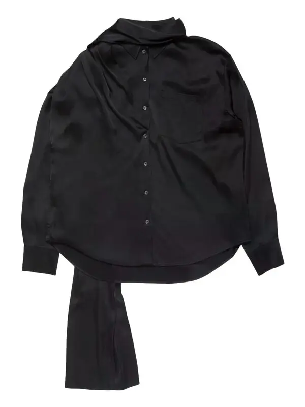 Acne Studios Layered Satin Blouse - Black