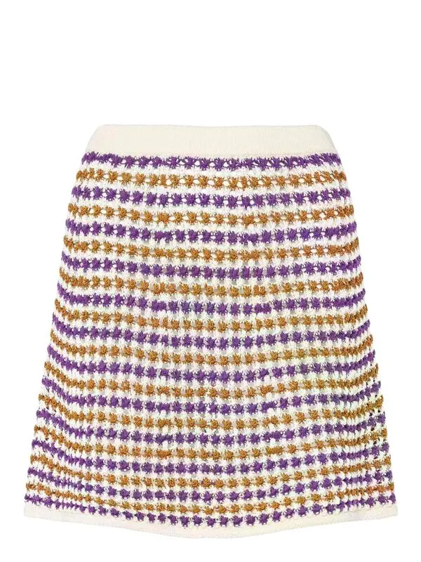 ERES Knitted A-line Mini Skirt - Purple