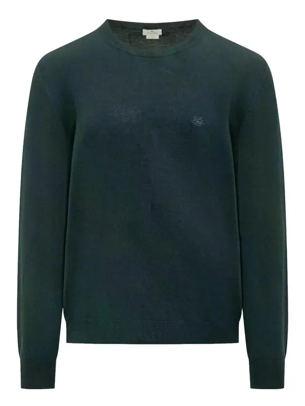 Etro Embroidered Crew-neck Sweater - Green