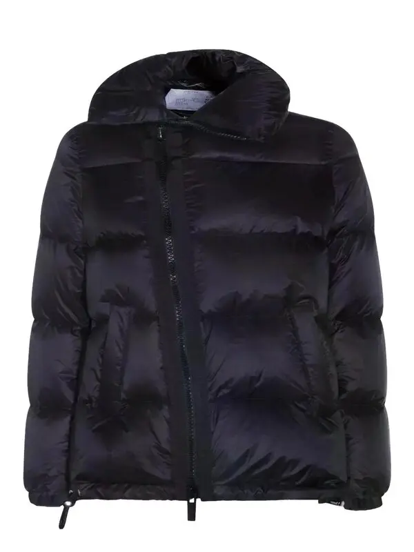 Sacai Asymmetric-zip Quilted Jacket - Black