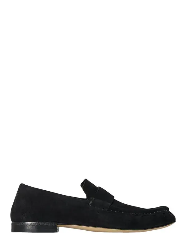 THE ROW Suede Loafers - Black