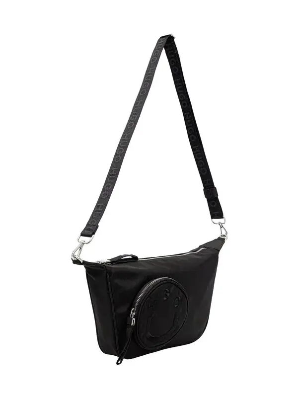 Hugo Zip-top Shoulder Bag - Black