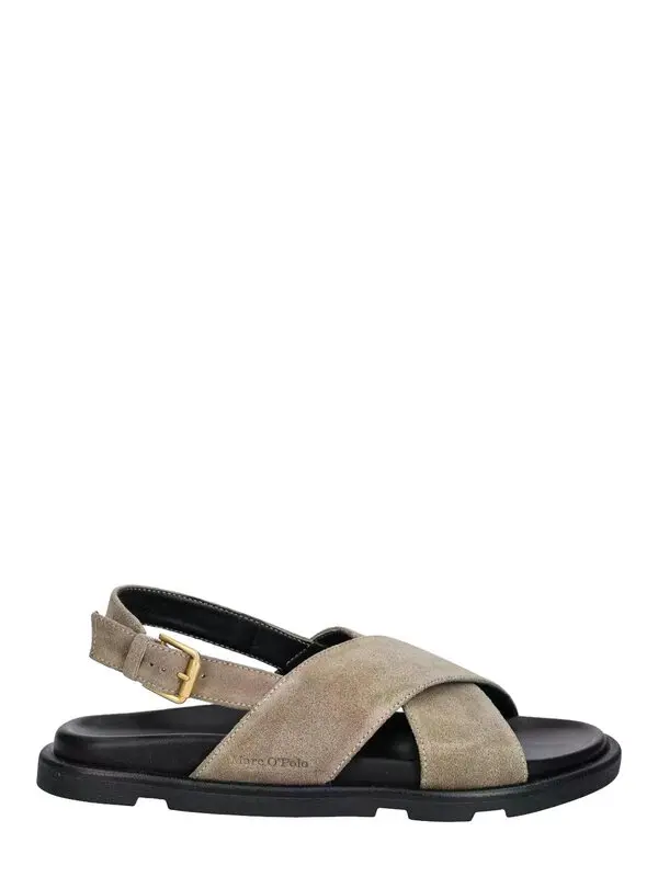 Marc O'polo Cross-strap Slingback Sandals - Grey