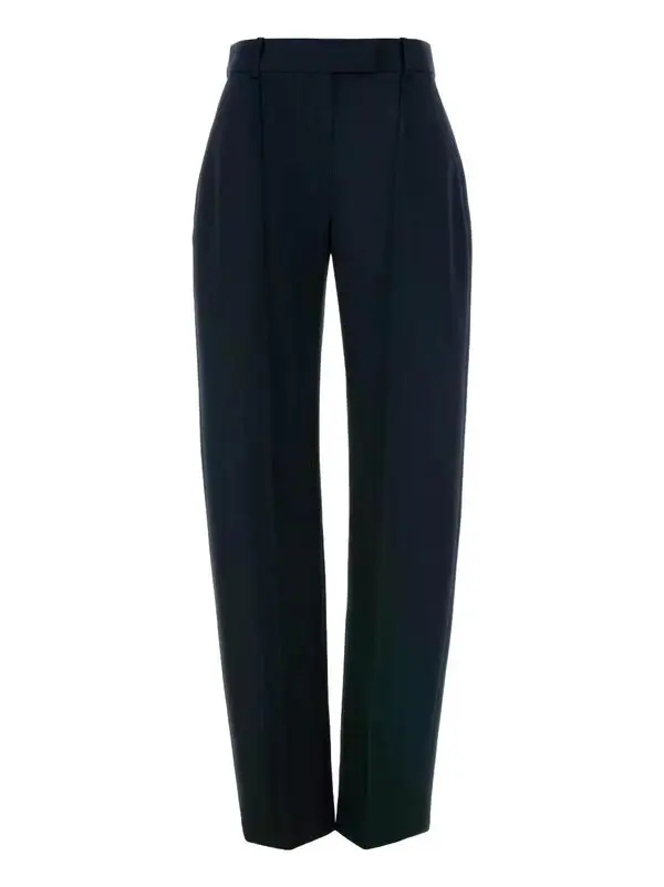 Alexander McQueen Pleated Wool Trousers - Blue
