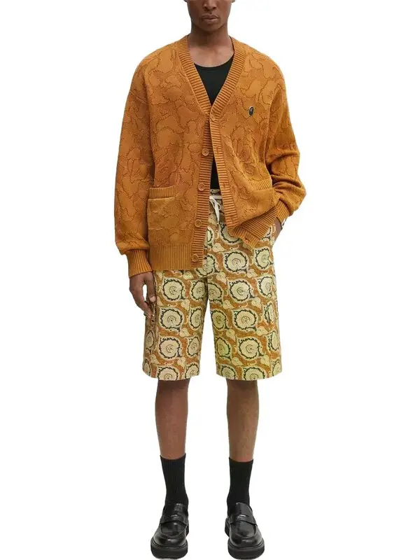 A BATHING APE® Buttoned Cotton Cardigan - Yellow