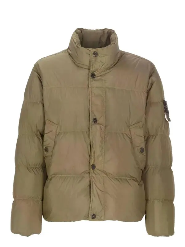 Stone Island Logo Patch Puffer Jacket - Green