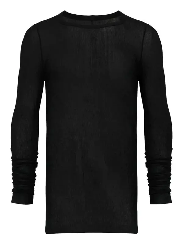 Rick Owens Ribbed Long-sleeve T-shirt - Black