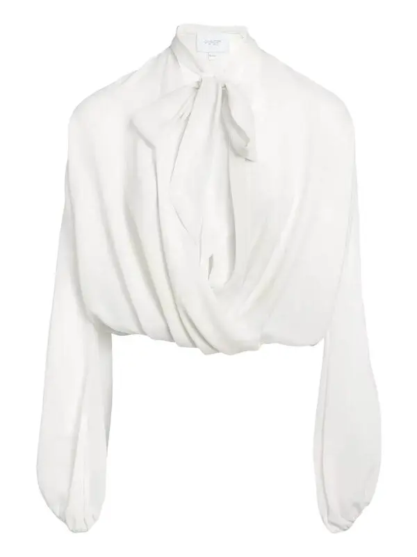 Giambattista Valli Silk Halterneck Blouse - White
