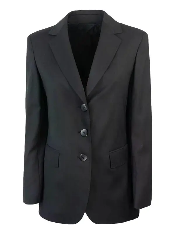 Max Mara Single-breasted Wool Blazer - Black